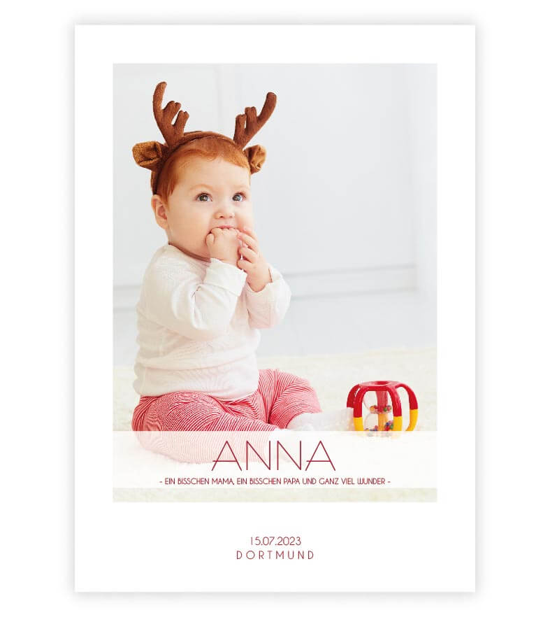 Babyposter mit Foto personalisiert | Geburtsgeschenk