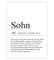 Personalisiertes Bild “Definition SOHN”
