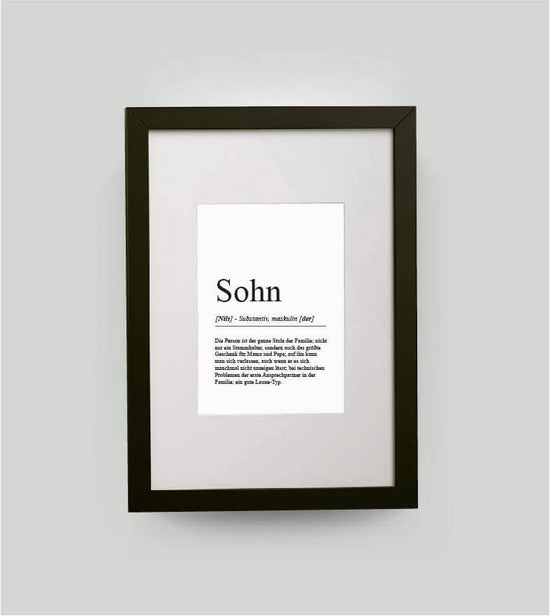 Personalisiertes Bild “Definition SOHN”